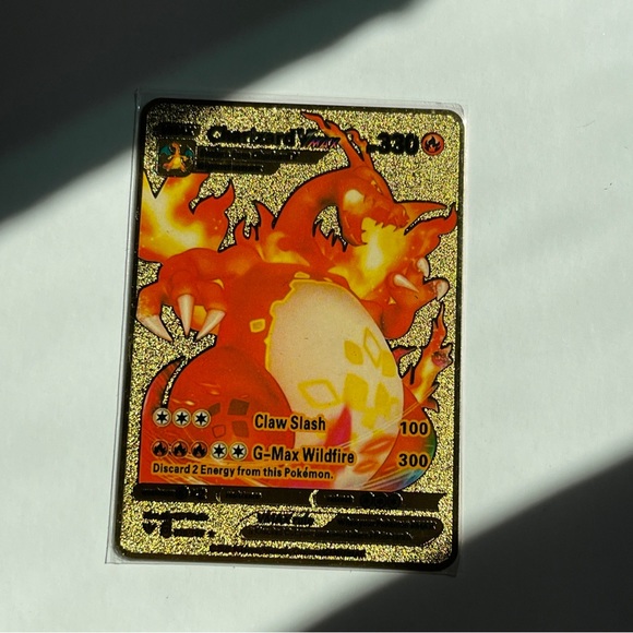 Pokémon | Toys | Pokmon Gold Metal Charizard Vmax Collectible Hp 33 ...